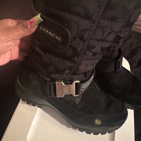 Coach | Shoes | Coach Quilted Black Boots | Poshmark